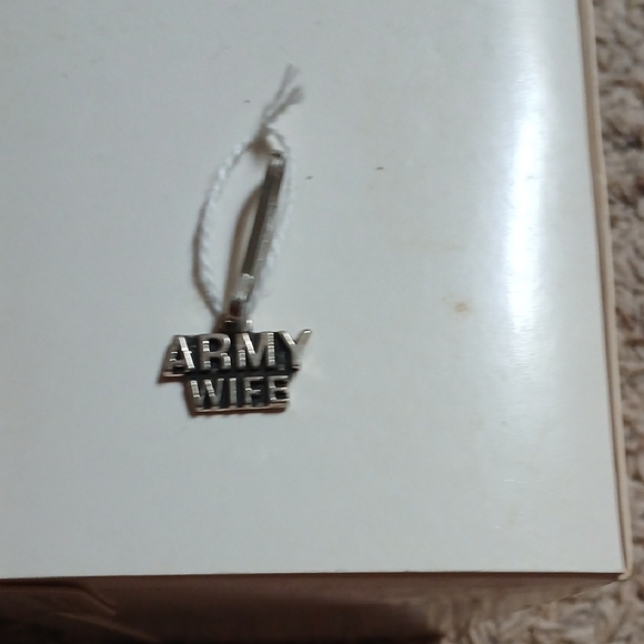 Jewelry | Silver Army Wife Charm | Poshmark